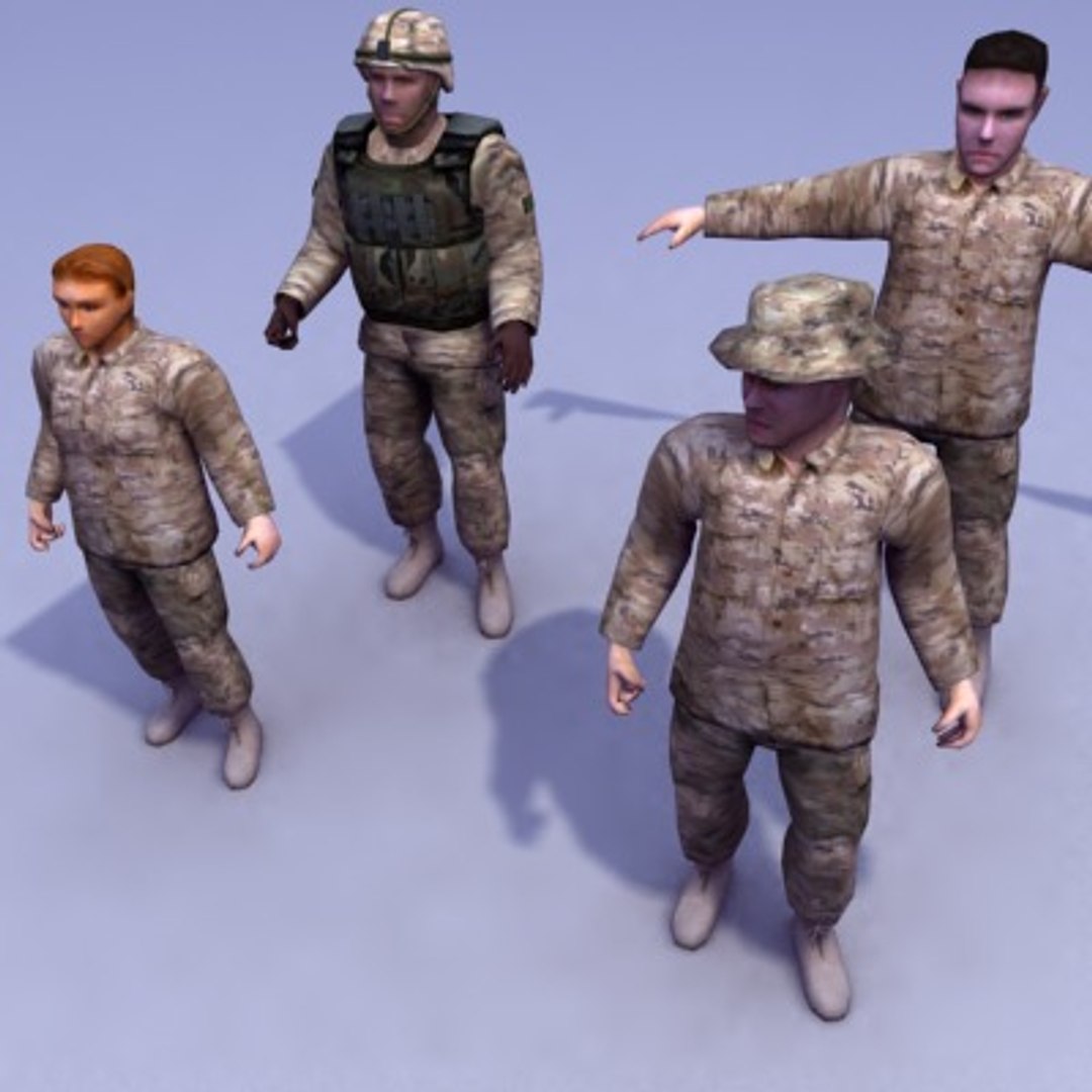 multi military base vehicles 3d model