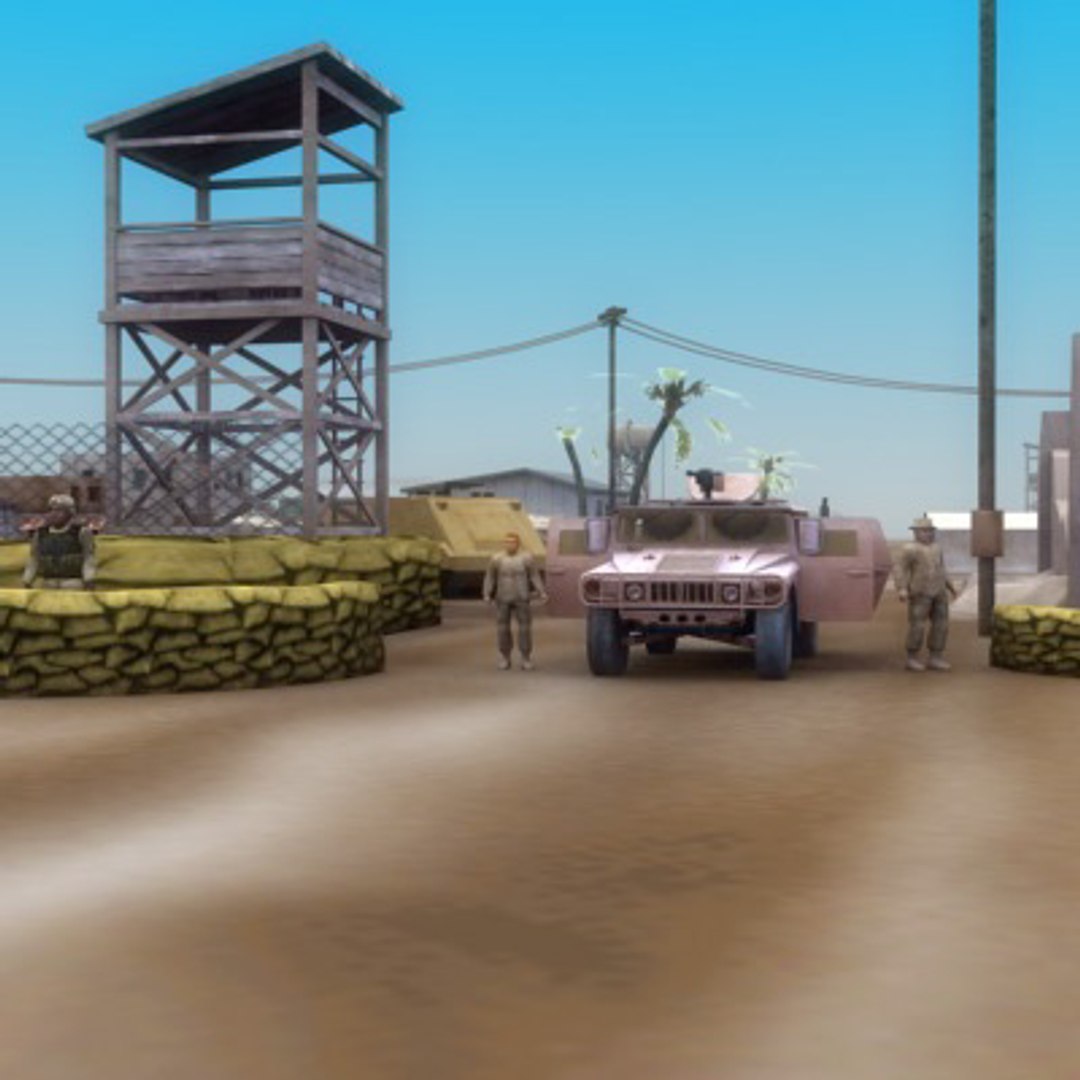 Multi Military Base Vehicles 3d Model