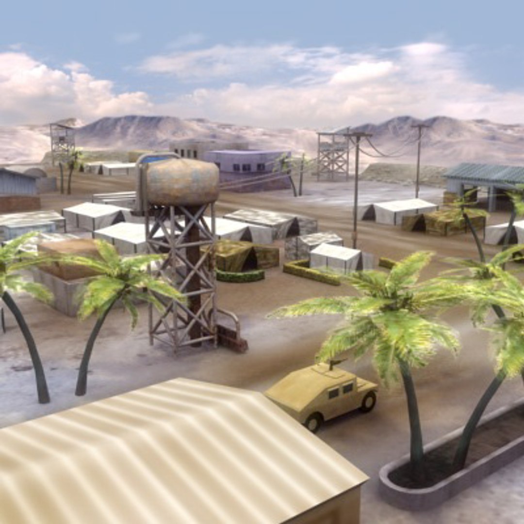 Multi Military Base Vehicles 3d Model