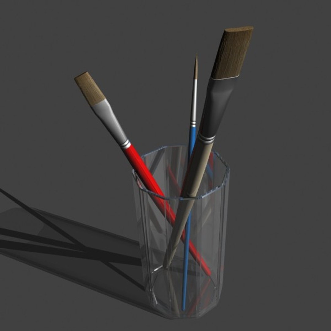 3d paintbrush model