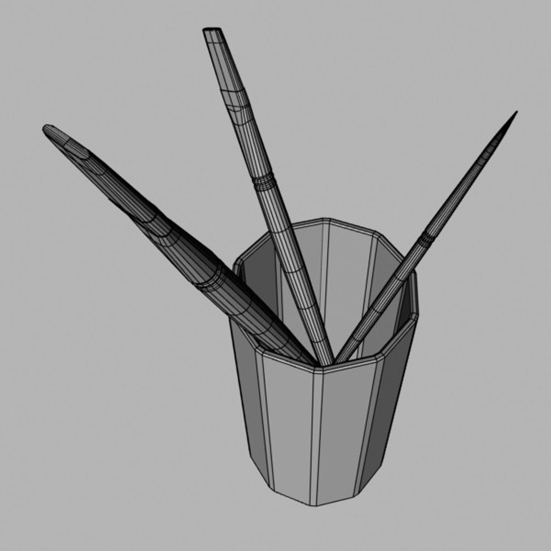 3d paintbrush model
