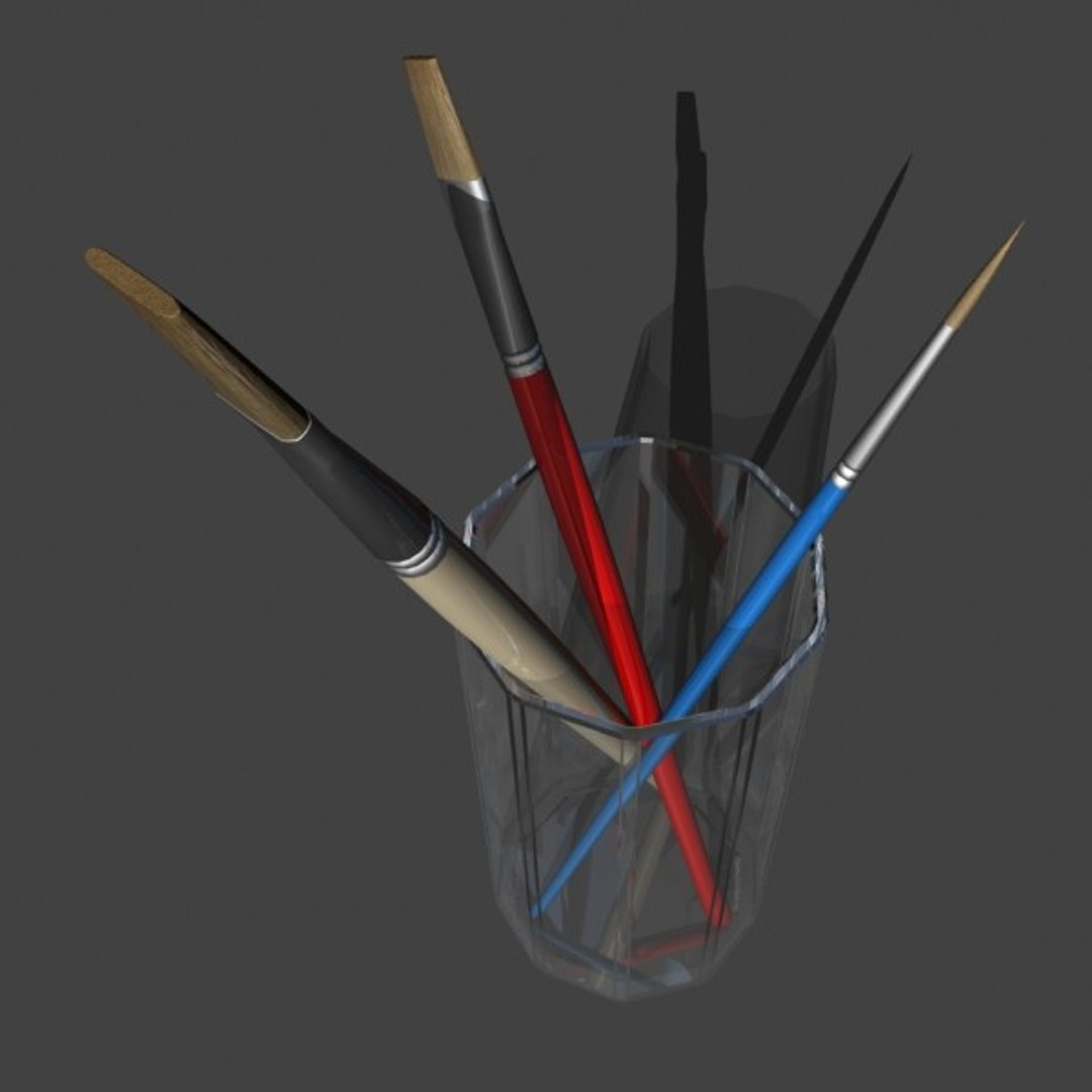 3d paintbrush model