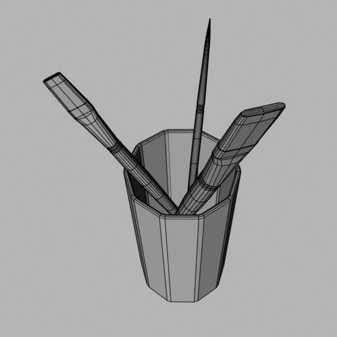 3d paintbrush model