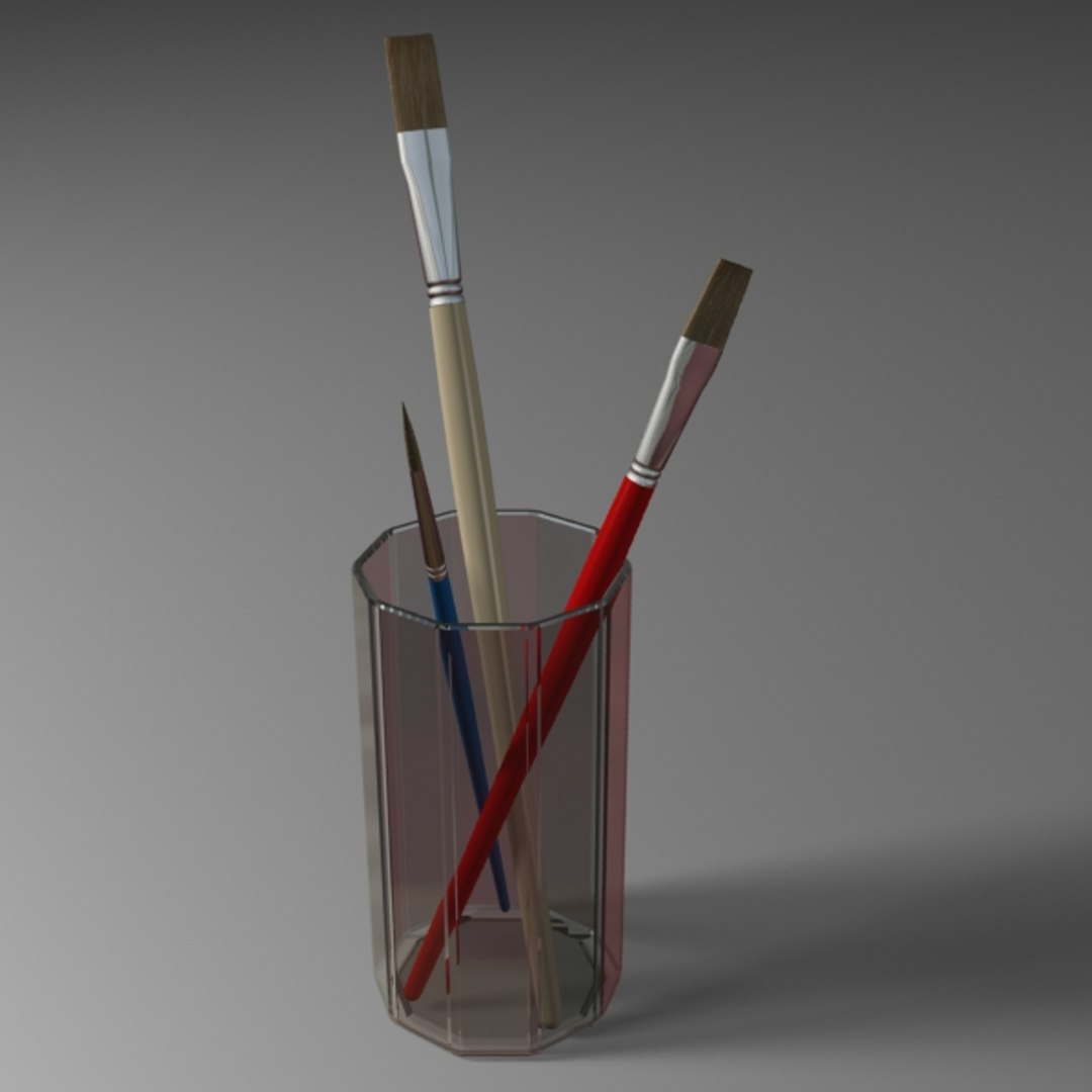 3d paintbrush model