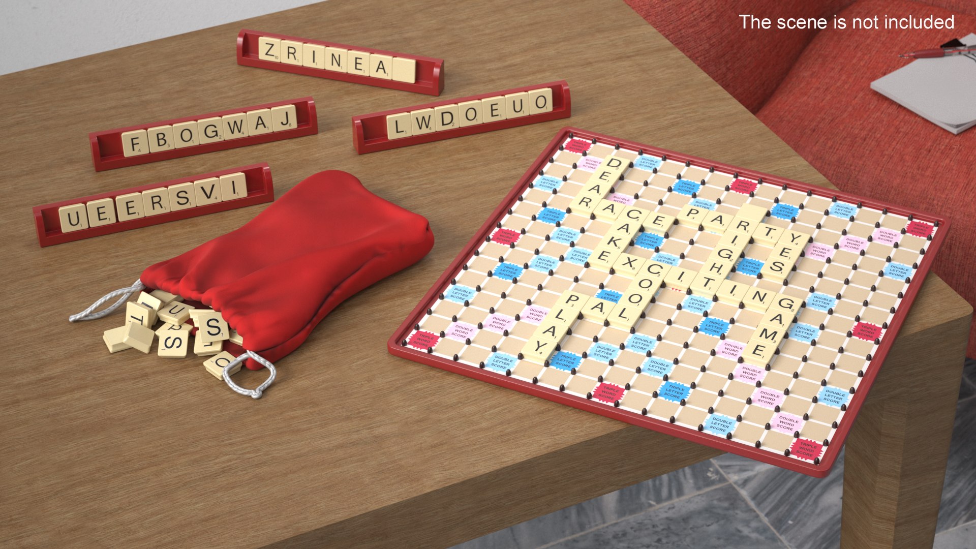 Board Game Scrabble 3D Model - TurboSquid 2276362
