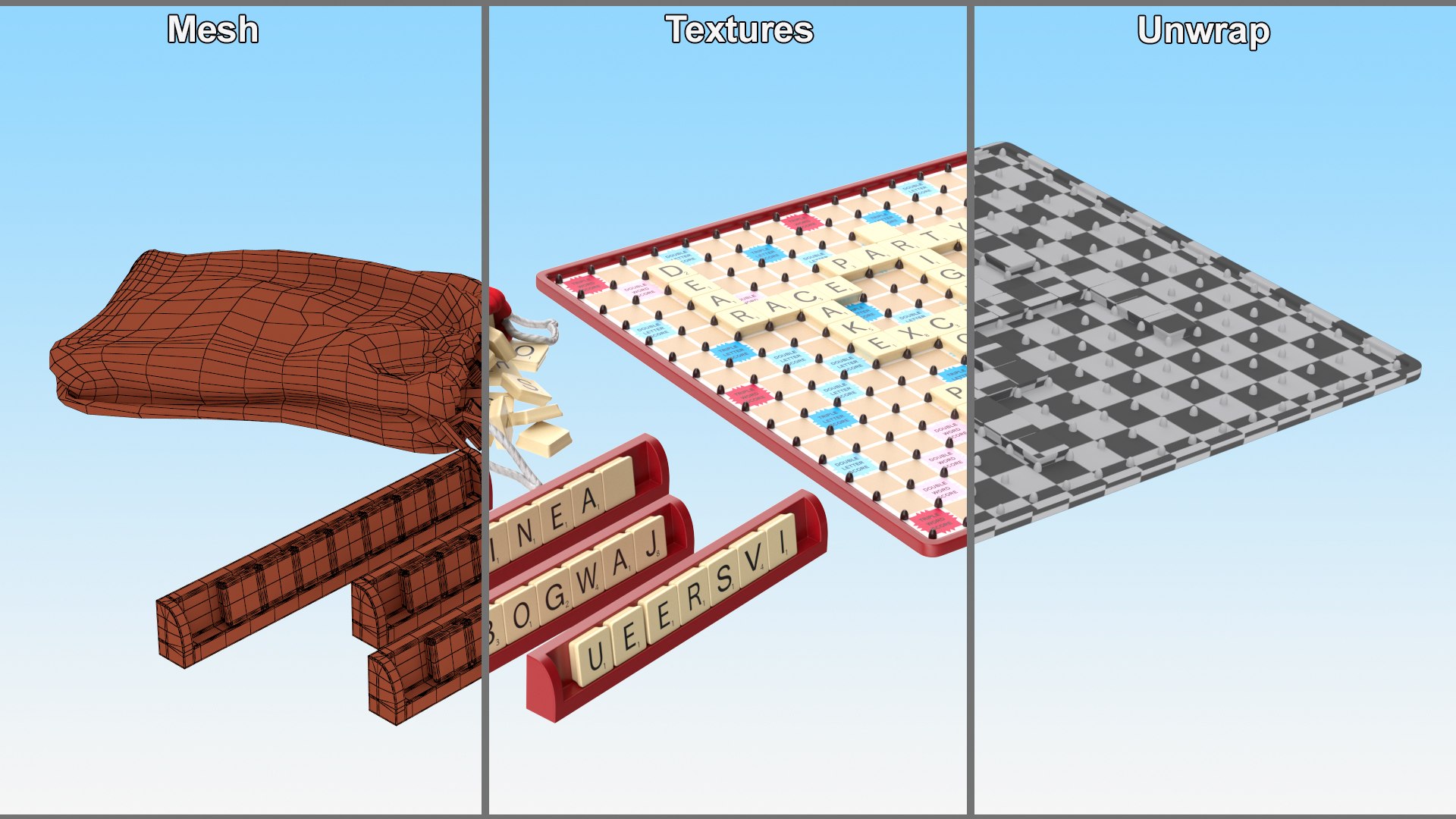 Board Game Scrabble 3D Model - TurboSquid 2276362