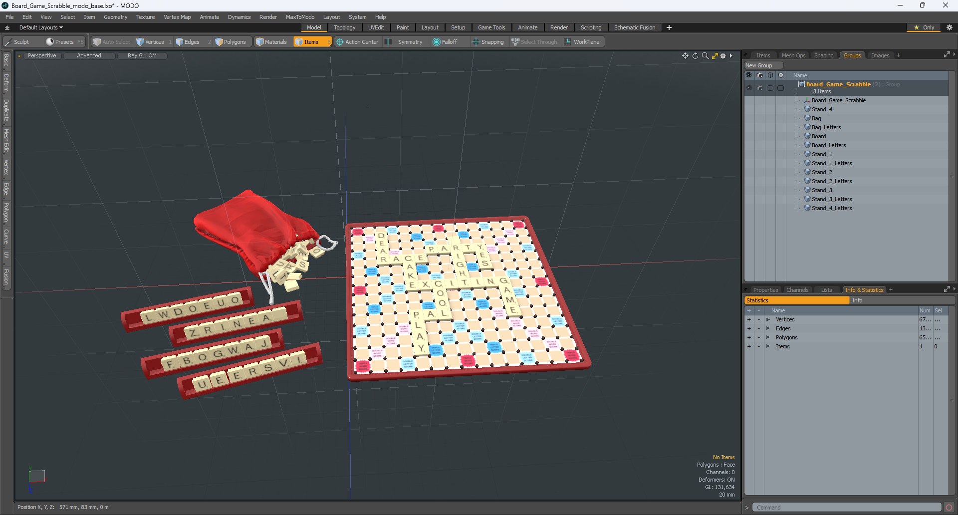 Board Game Scrabble 3D Model - TurboSquid 2276362