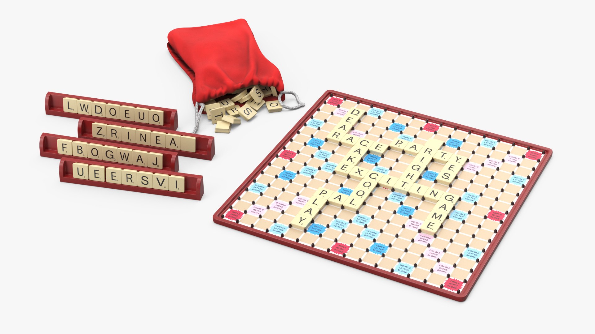 Board Game Scrabble 3D Model - TurboSquid 2276362