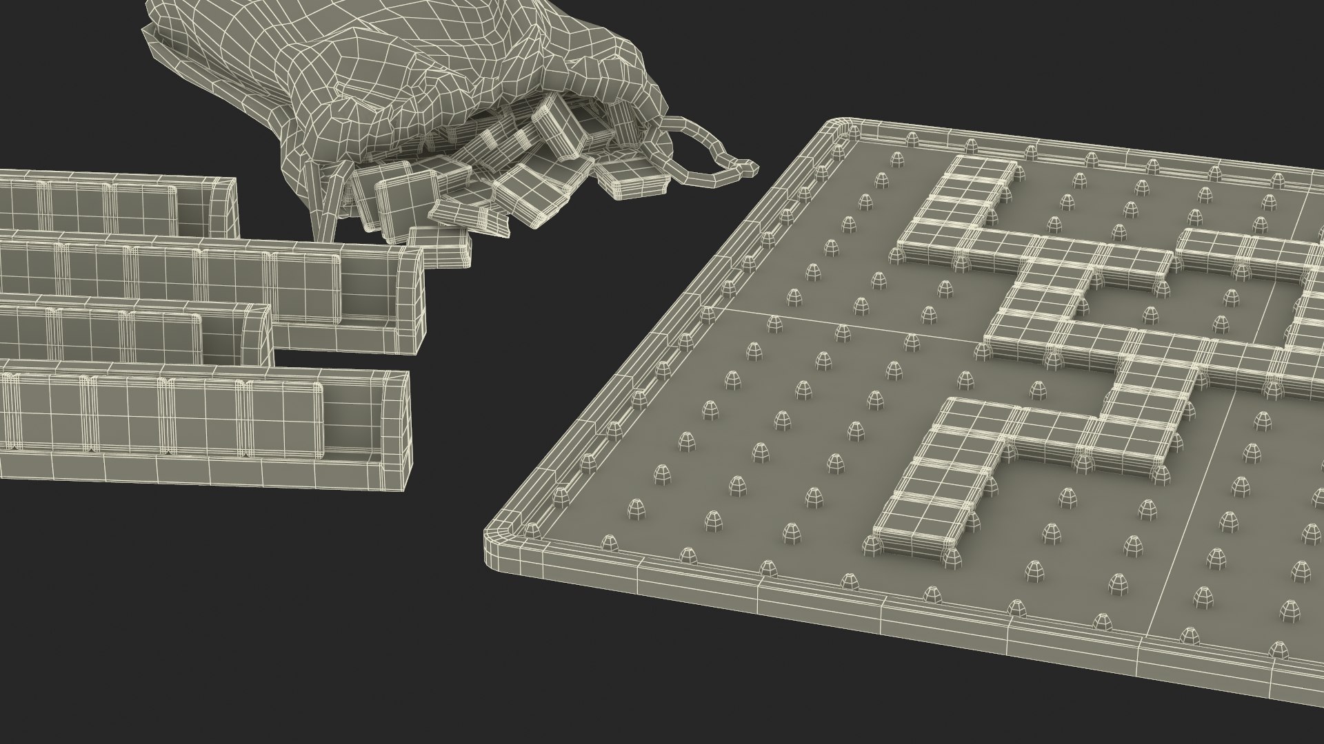 Board Game Scrabble 3D Model - TurboSquid 2276362