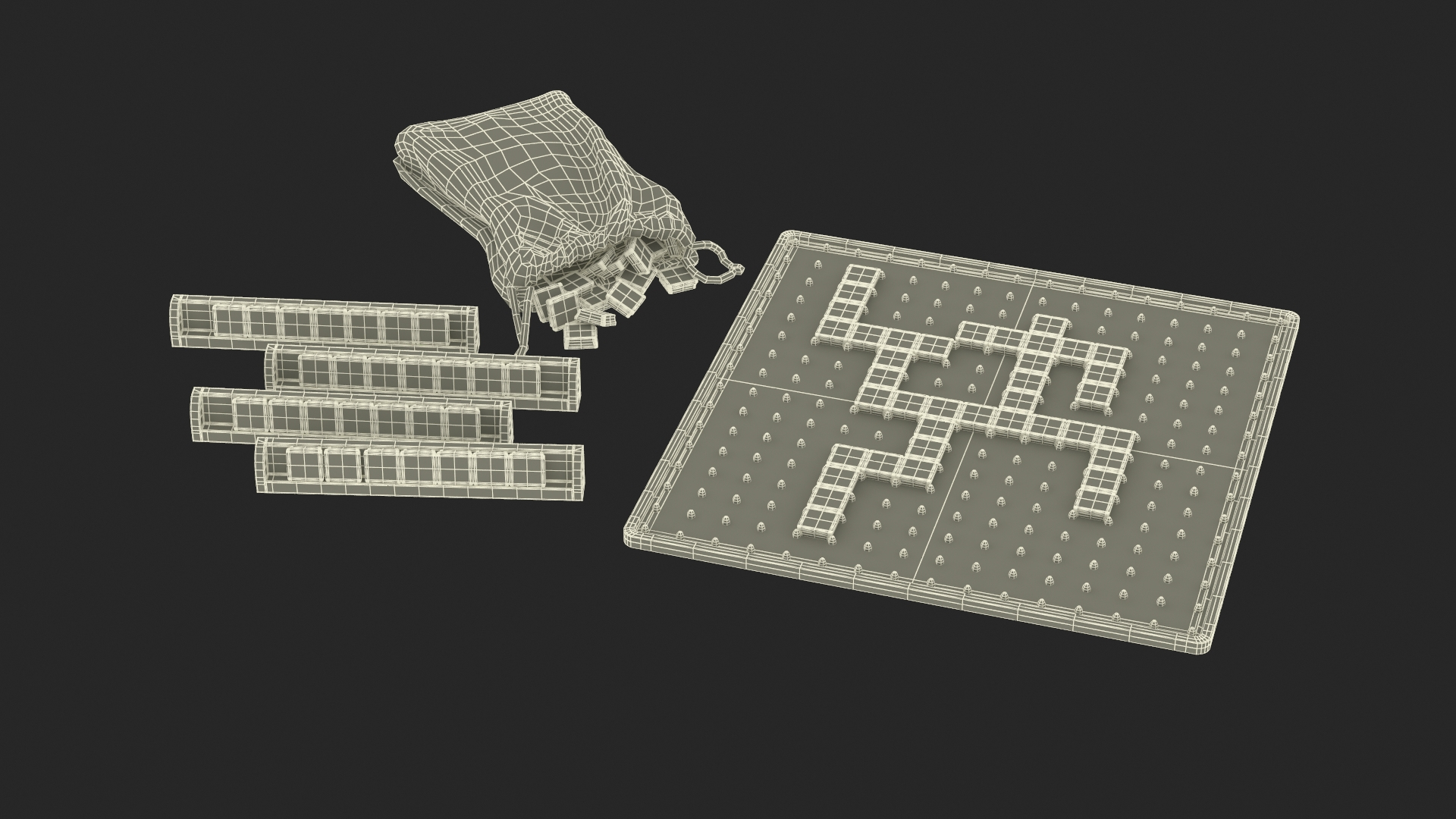 Board Game Scrabble 3D Model - TurboSquid 2276362