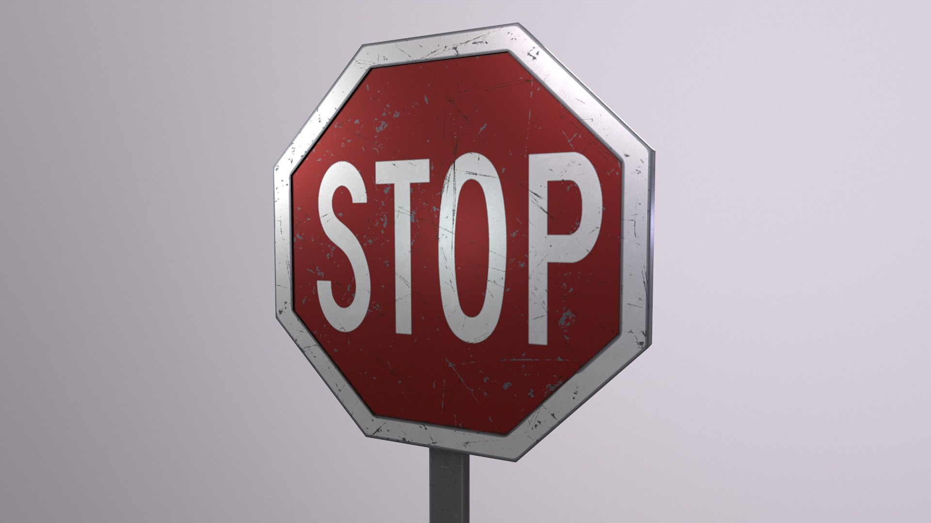 Stop Road Sign Model - TurboSquid 2108054
