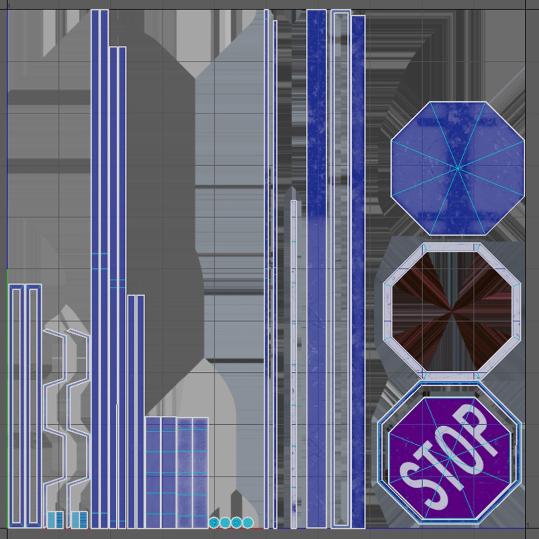 Stop Road Sign Model - TurboSquid 2108054