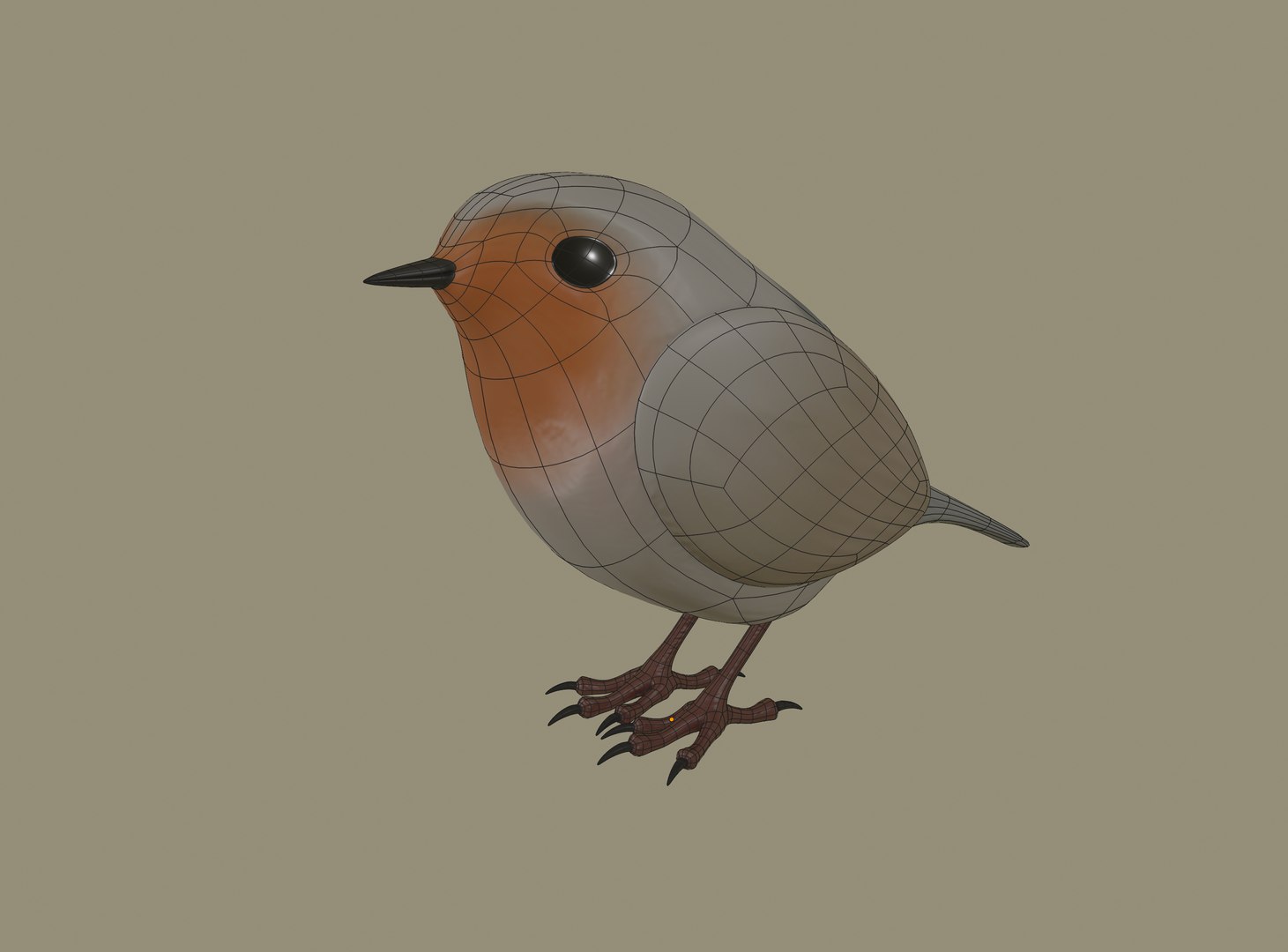 3D colors european robin bird - TurboSquid 1663244