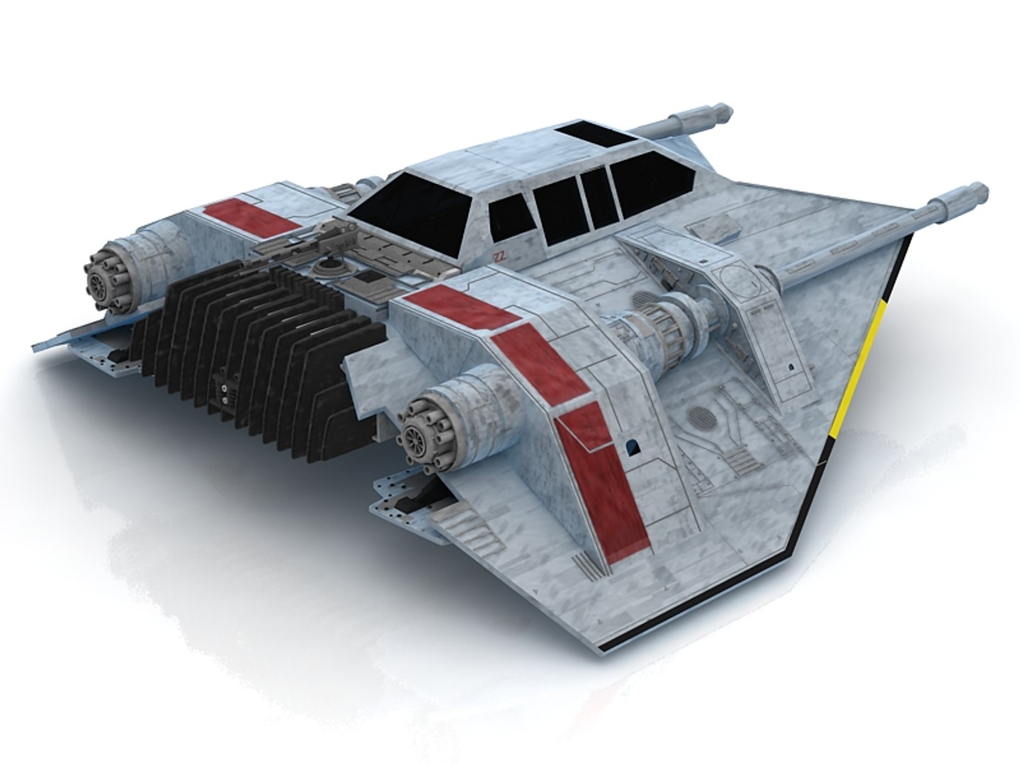 3D Star Wars Snowspeeder Snow Model - TurboSquid 1627786