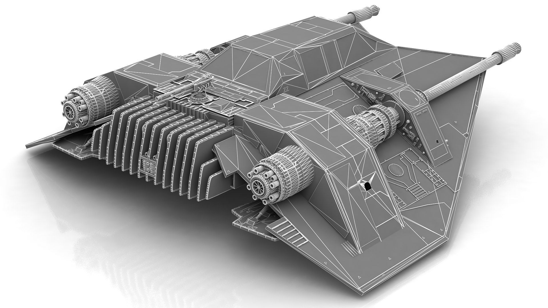 3D Star Wars Snowspeeder Snow Model - TurboSquid 1627786