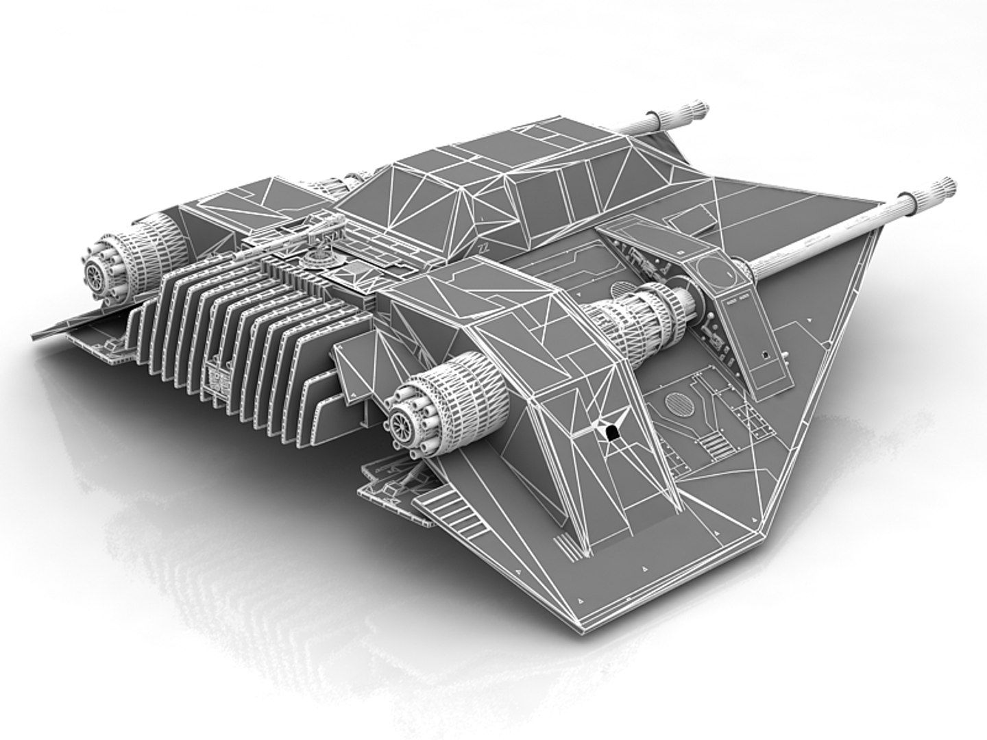 3D Star Wars Snowspeeder Snow Model - TurboSquid 1627786