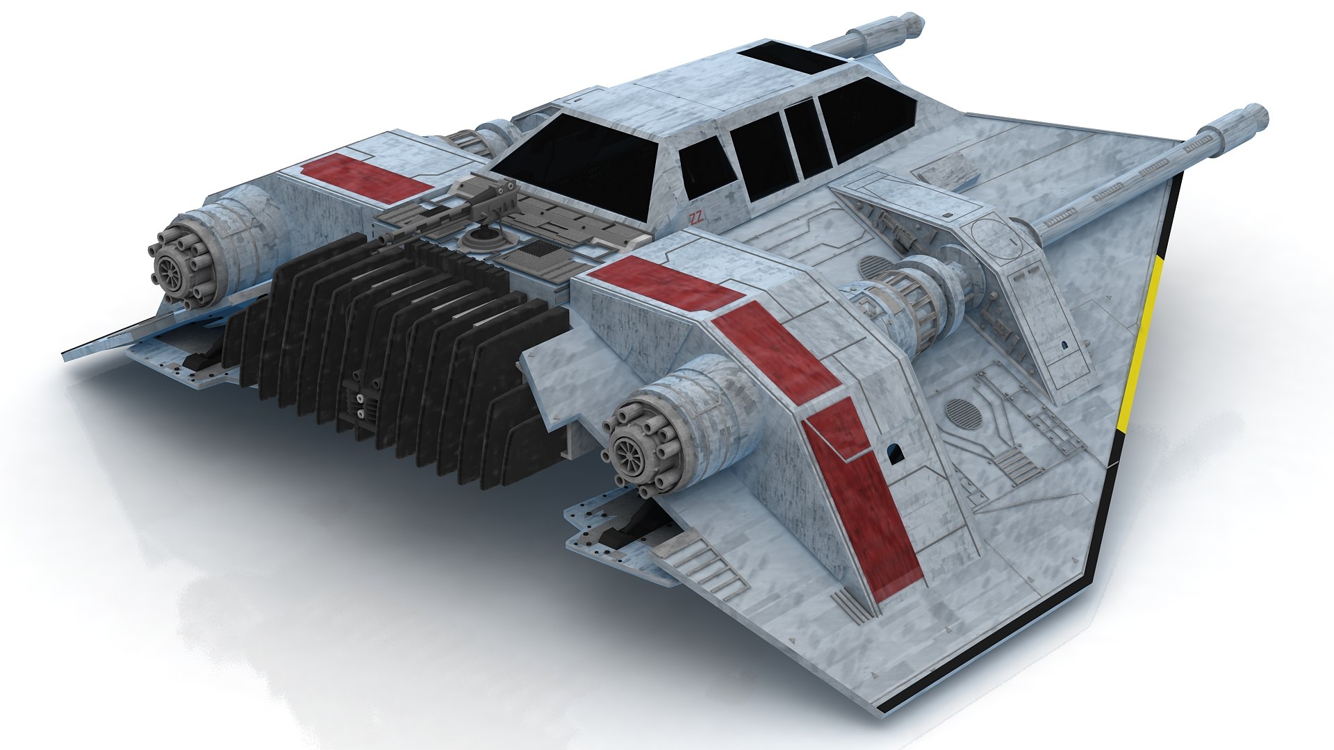 3D Star Wars Snowspeeder Snow Model - TurboSquid 1627786