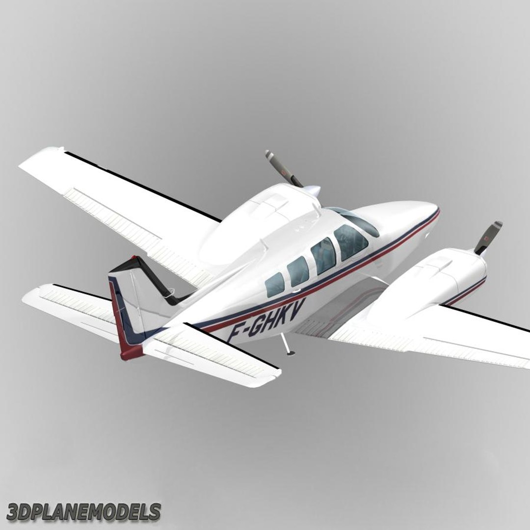 beechcraft baron b58 private 3d max