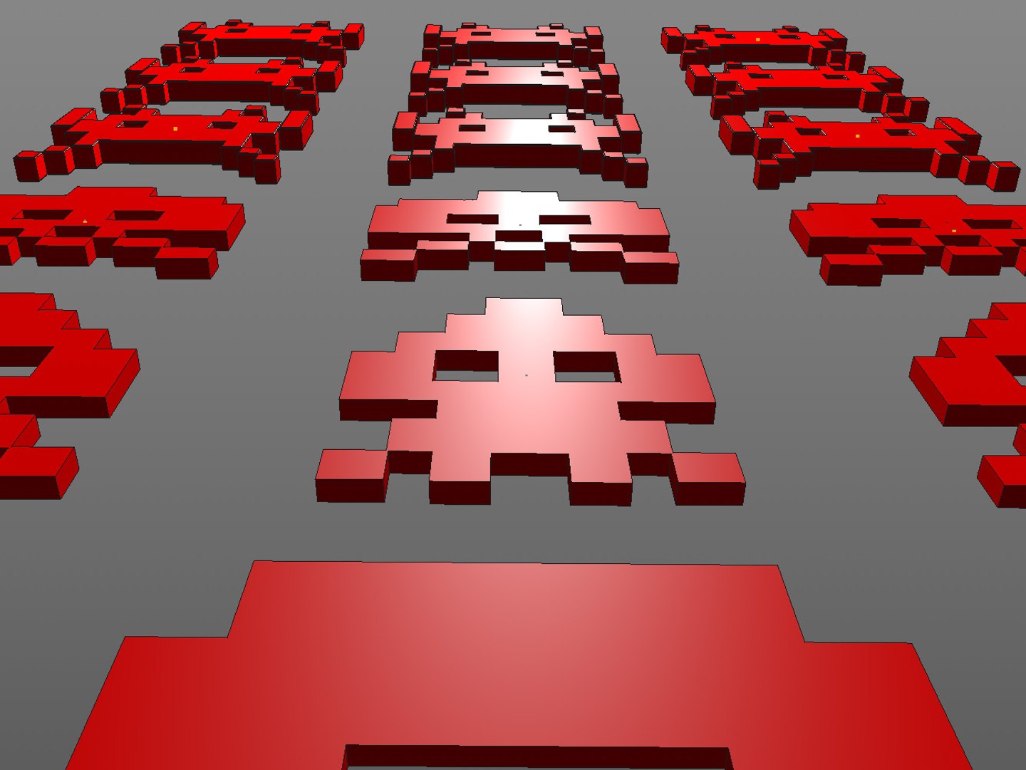 Space Invaders 3d C4d