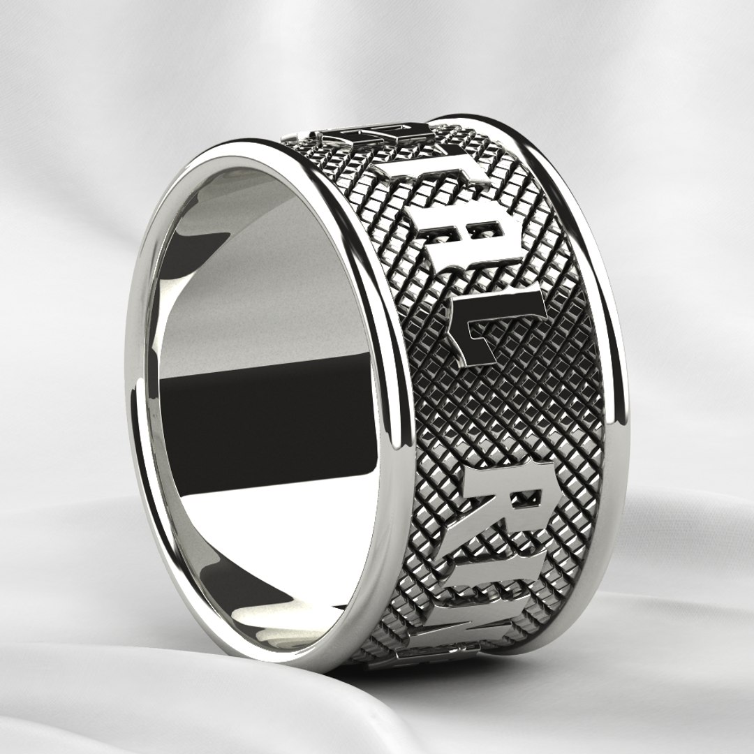 3D heavy metal ring silver - TurboSquid 1529721
