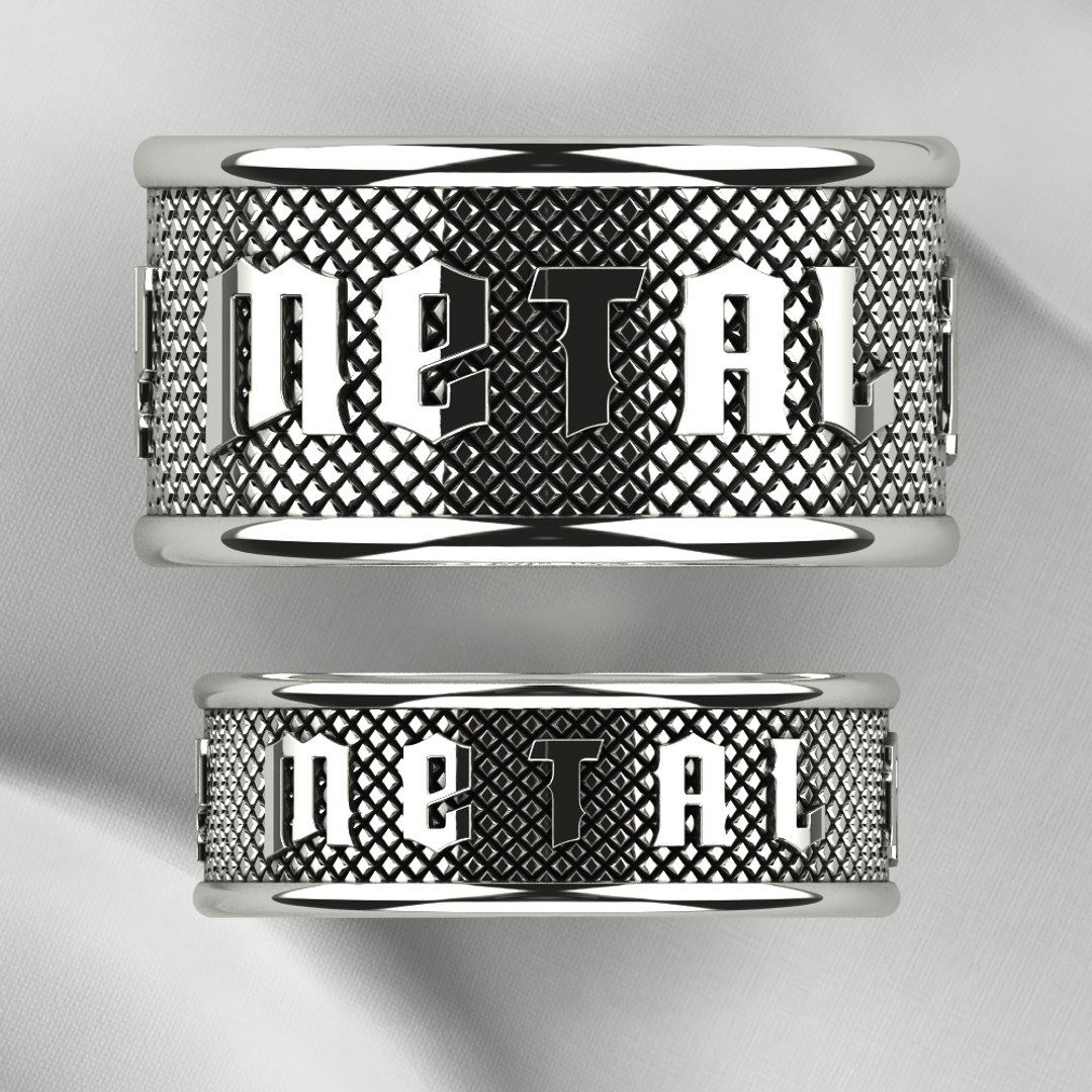 3D heavy metal ring silver - TurboSquid 1529721