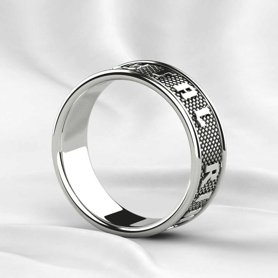 3D heavy metal ring silver - TurboSquid 1529721