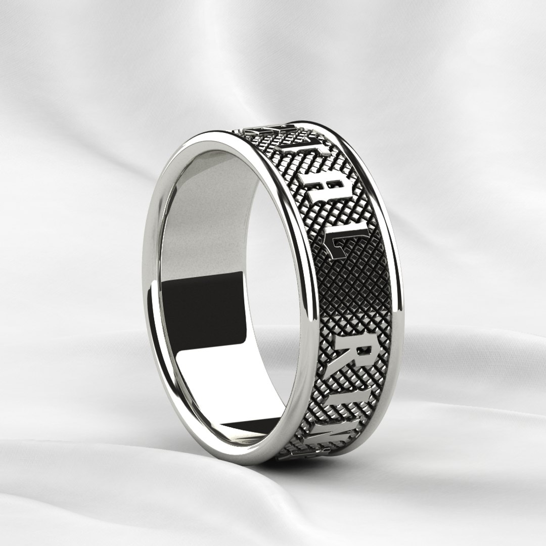 3D heavy metal ring silver - TurboSquid 1529721