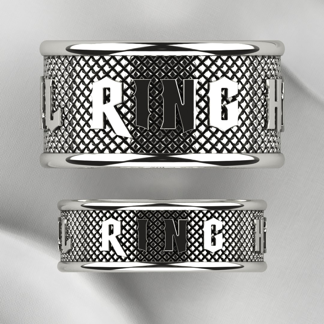 3D heavy metal ring silver - TurboSquid 1529721