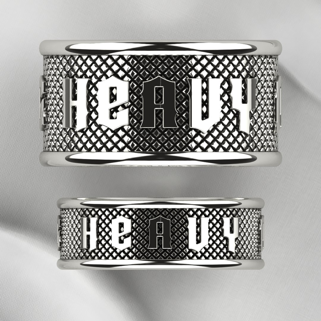3D heavy metal ring silver - TurboSquid 1529721