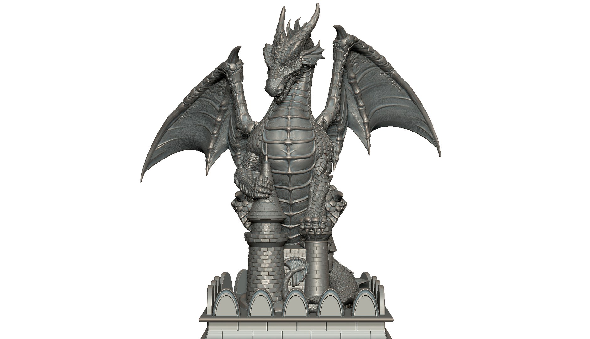High Detail Dragon Statue 3D Print Model - TurboSquid 2418728