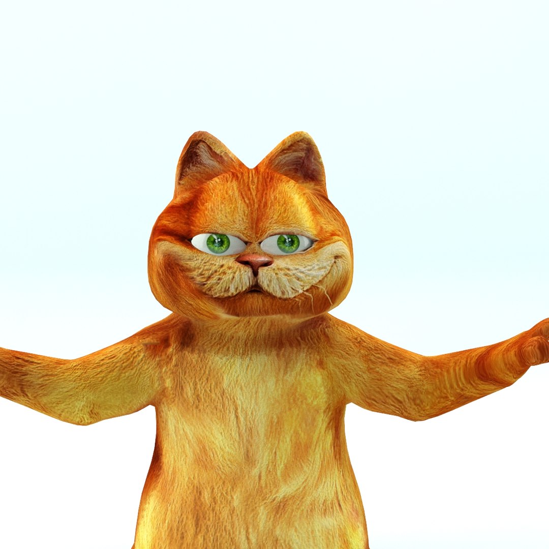3d - Cartoon Cat Rigged Character Model