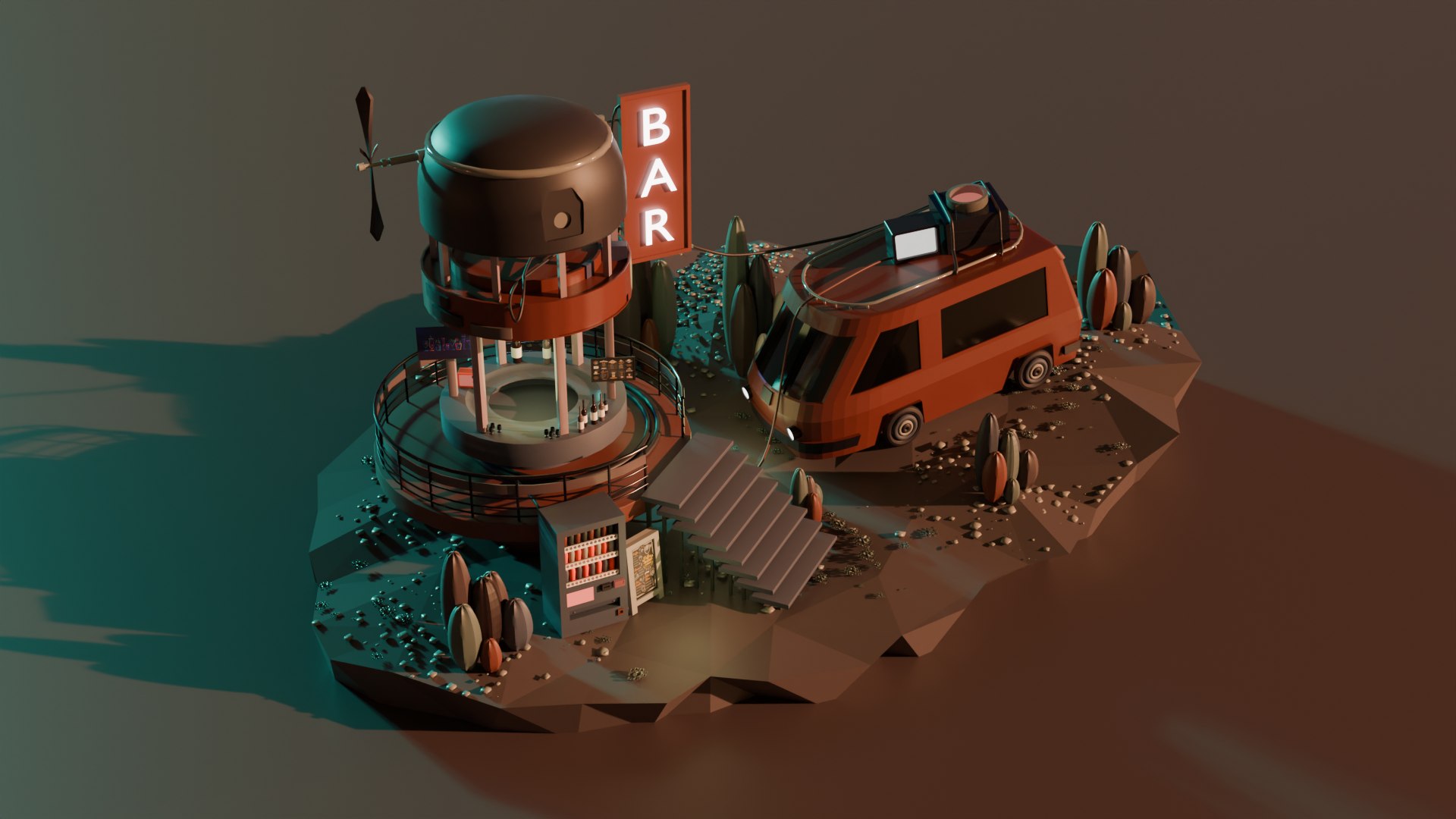 3D Bar - TurboSquid 2336944