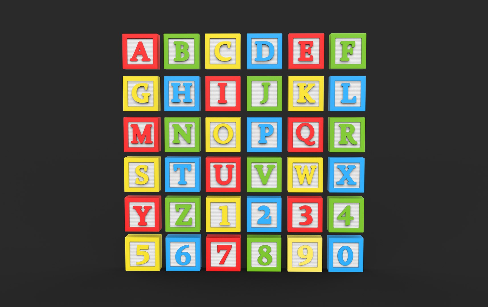 3D Model Alphabet Blocks 3D Model - TurboSquid 2333054
