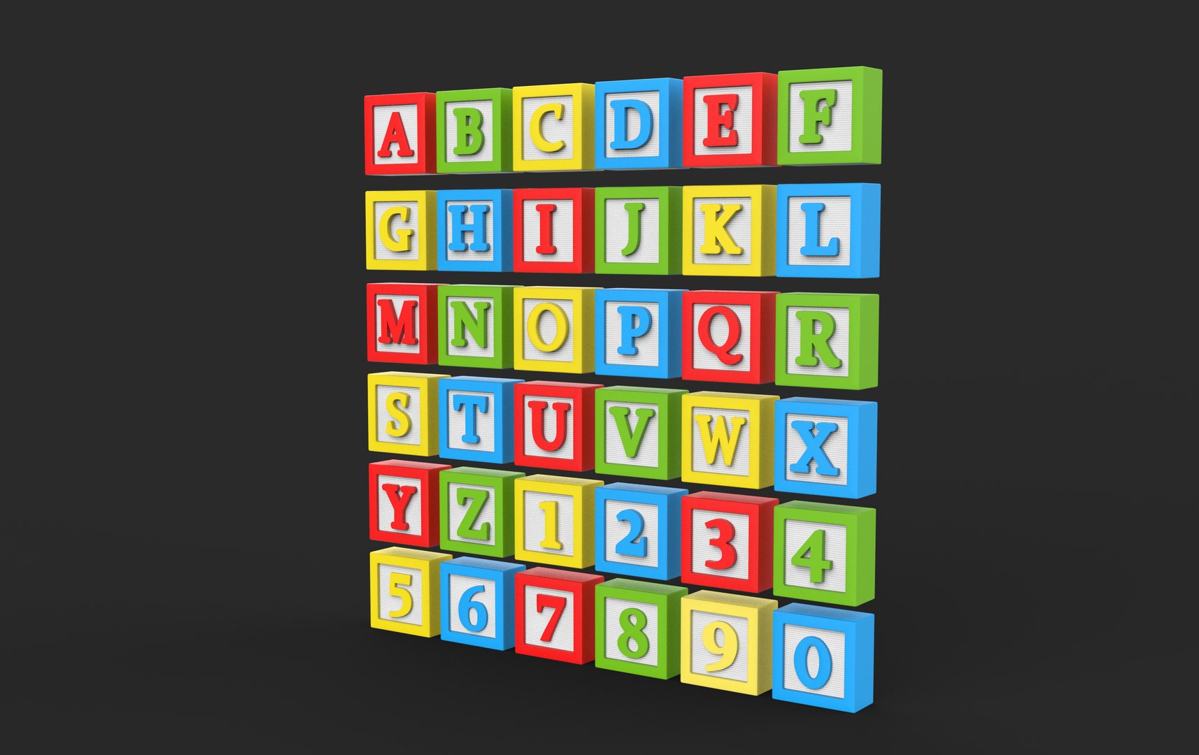 3D Model Alphabet Blocks 3D Model - TurboSquid 2333054