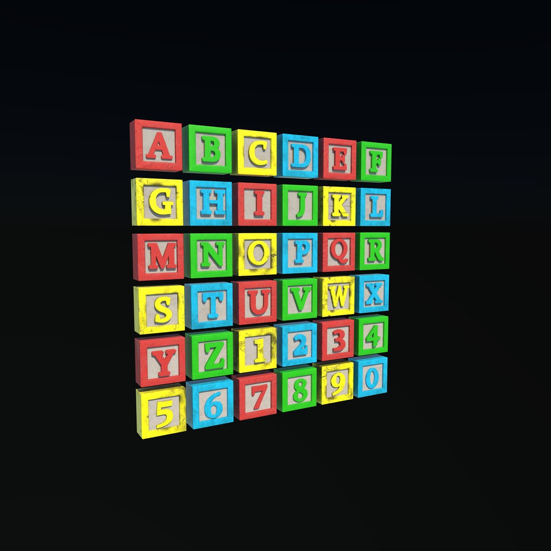 3D Model Alphabet Blocks 3D Model - TurboSquid 2333054