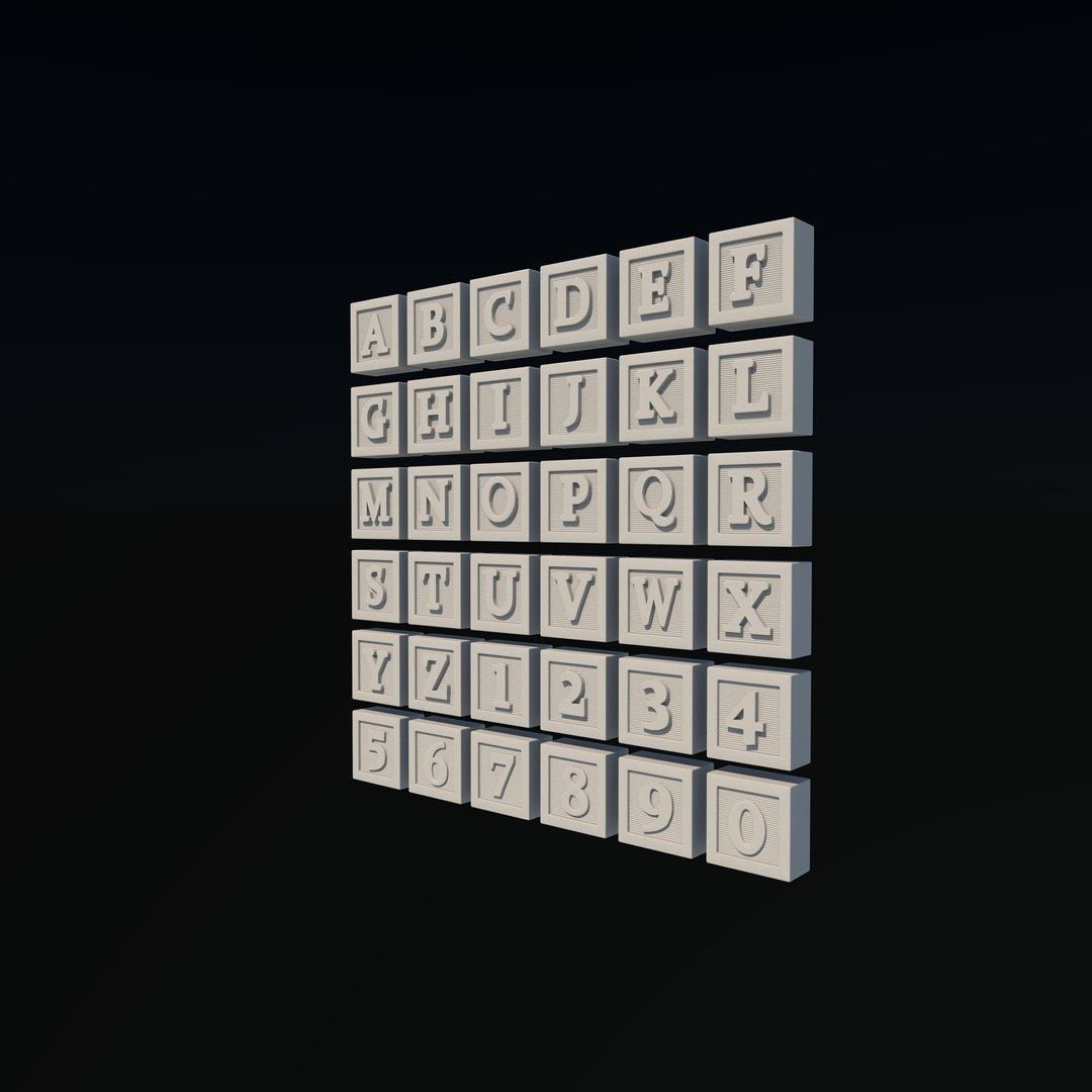 3D Model Alphabet Blocks 3D Model - TurboSquid 2333054