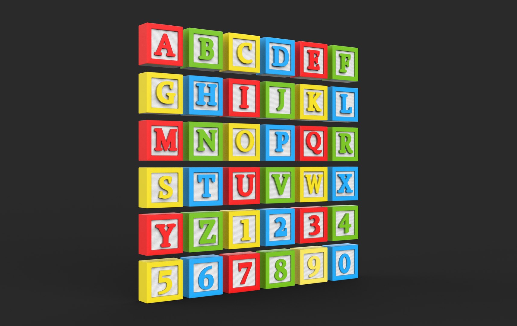 3D Model Alphabet Blocks 3D Model - TurboSquid 2333054