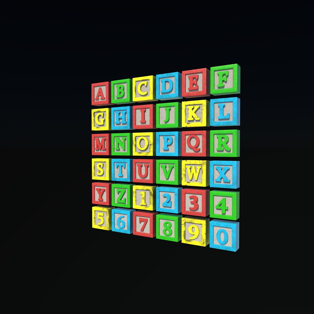 3D Model Alphabet Blocks 3D Model - TurboSquid 2333054