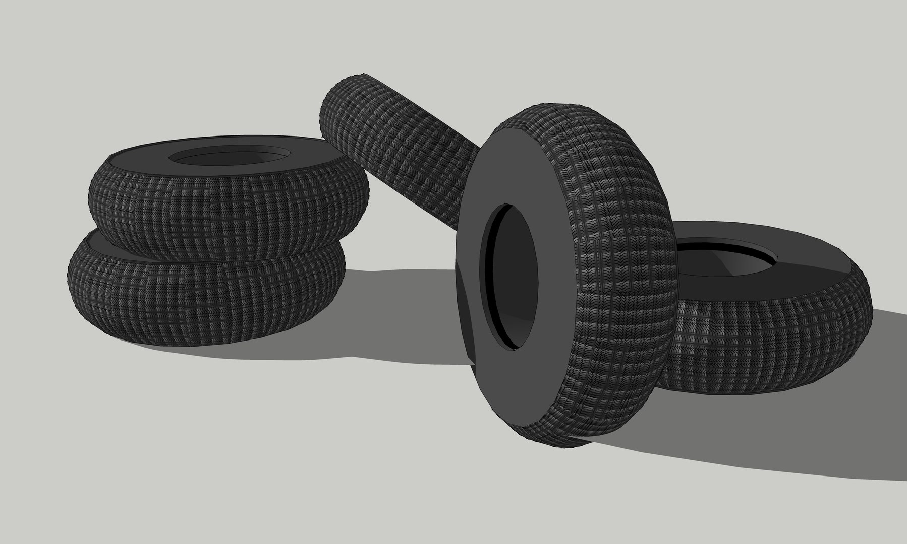 3D Pile Of Car Tires Model - TurboSquid 2089390