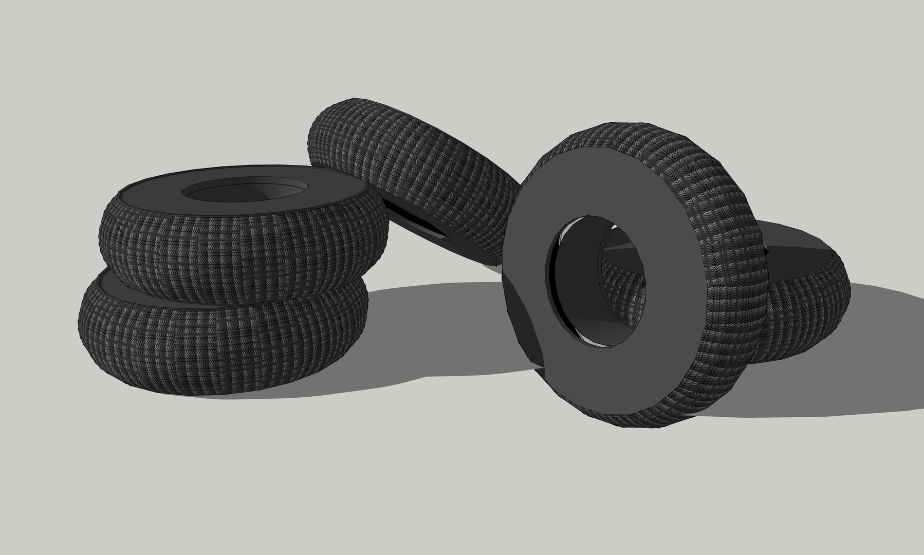 3D Pile Of Car Tires Model - TurboSquid 2089390