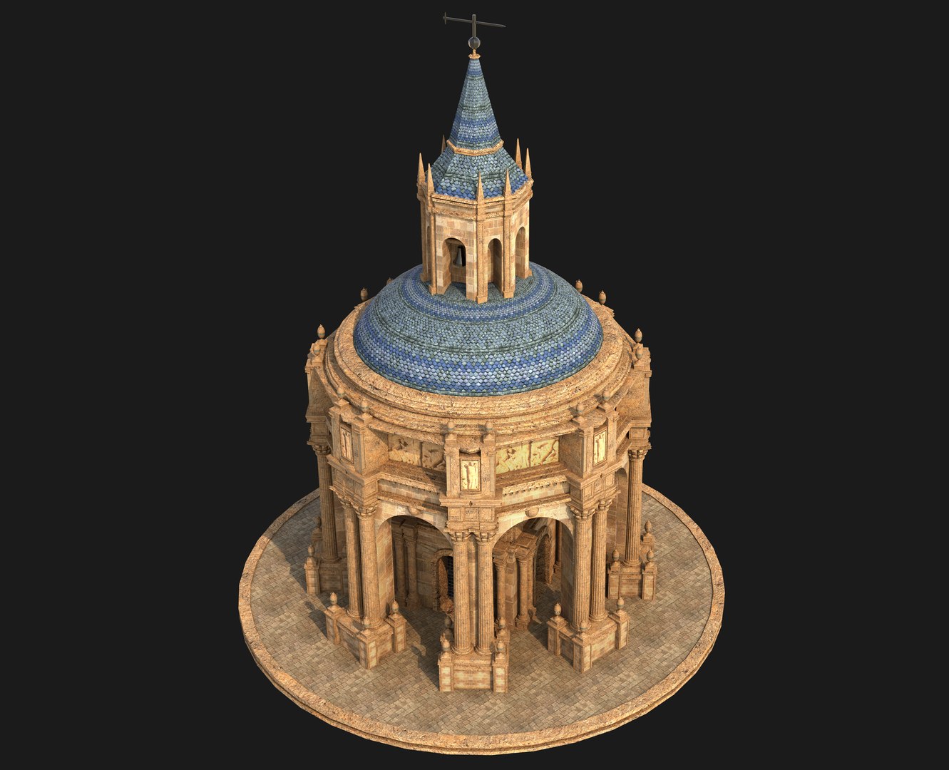 Fantasy Ancient Dome Tower 3D - TurboSquid 1996617