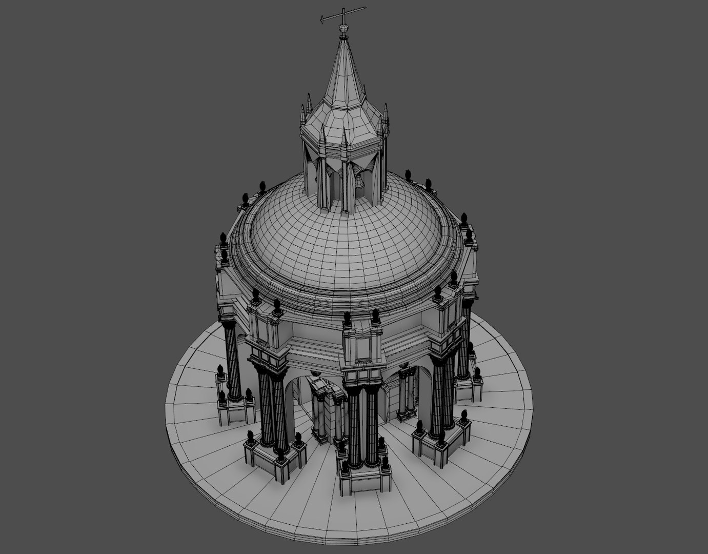 Fantasy Ancient Dome Tower 3D - TurboSquid 1996617