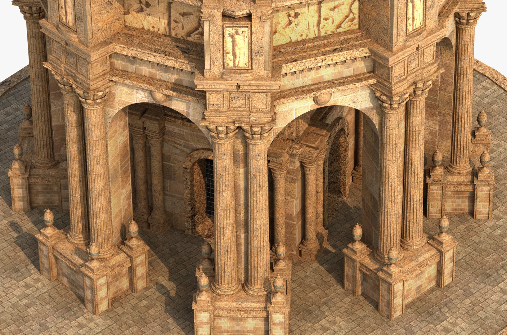 Fantasy Ancient Dome Tower 3D - TurboSquid 1996617