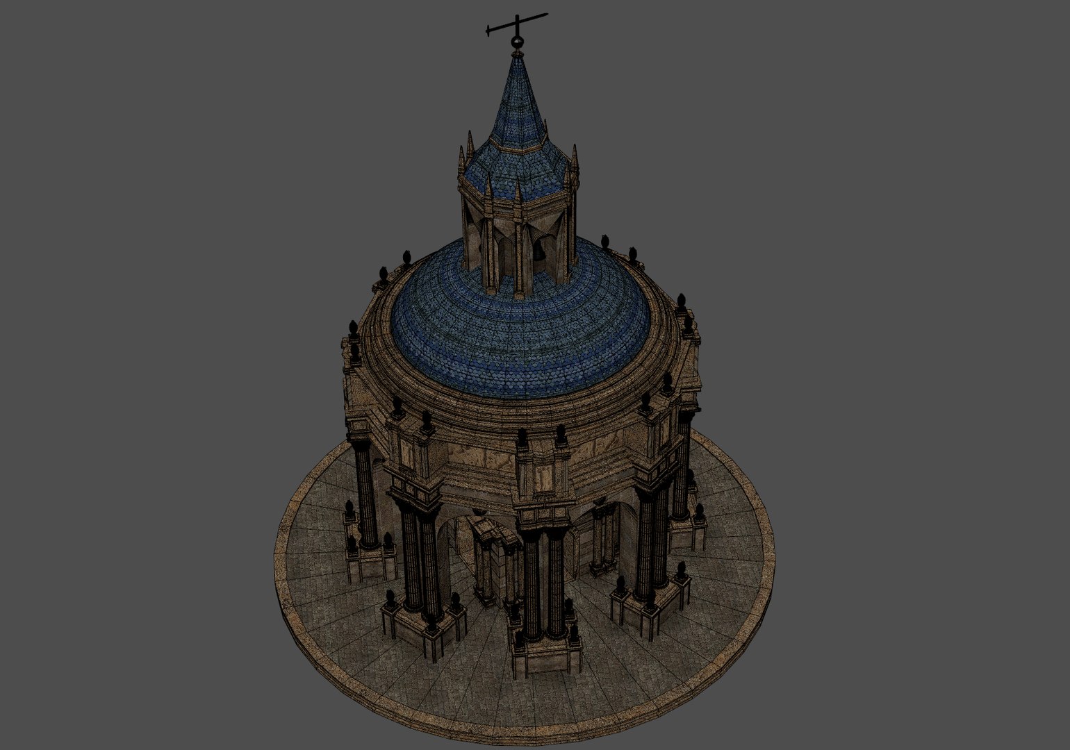 Fantasy Ancient Dome Tower 3D - TurboSquid 1996617