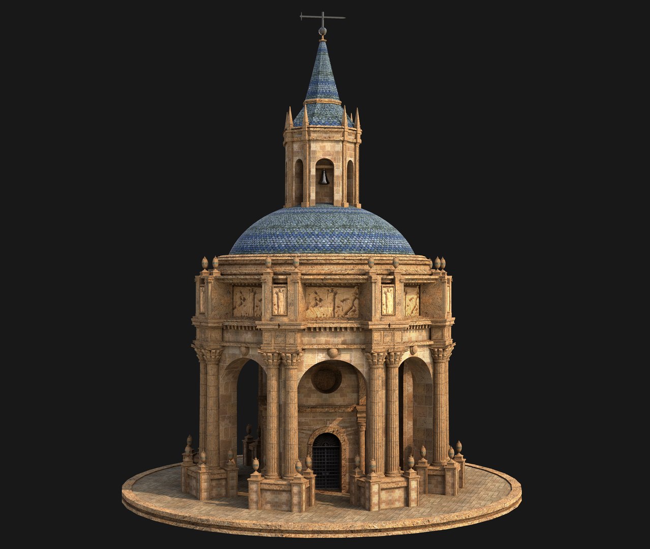 Fantasy Ancient Dome Tower 3D - TurboSquid 1996617