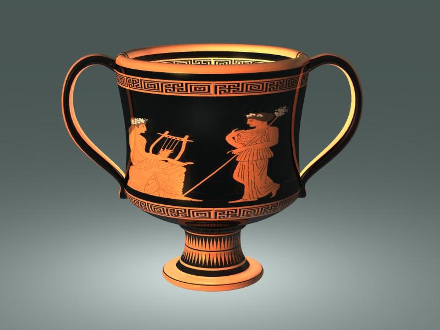 3d Ancient Greek Red Figure