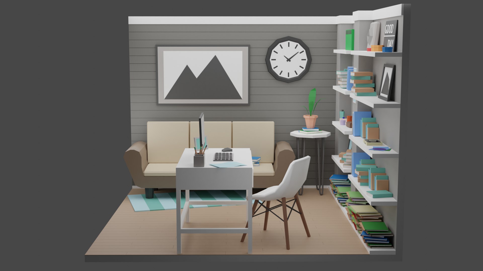Office Room 15 Low-poly 3D Model 3D - TurboSquid 1799020