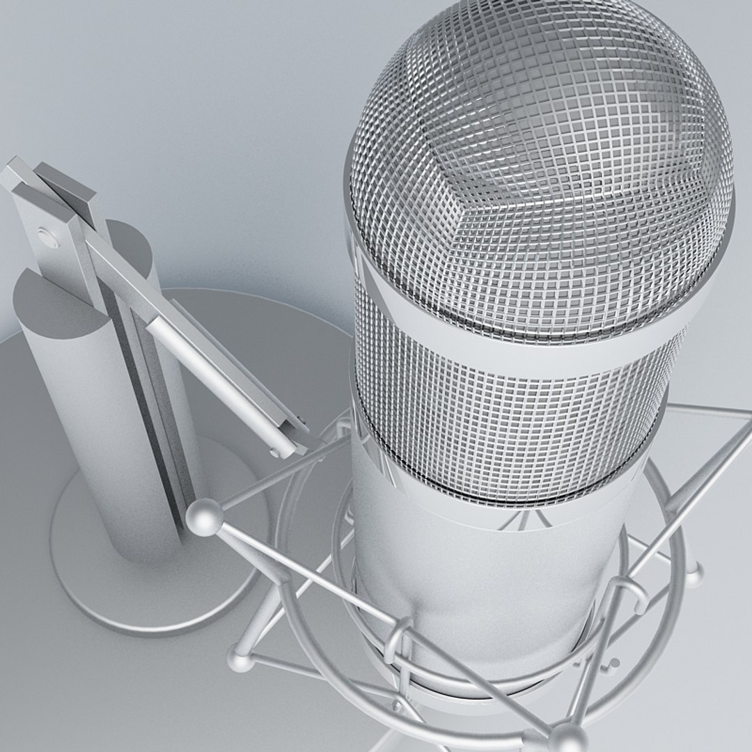 Free Retro Recording Microphone 3d Model