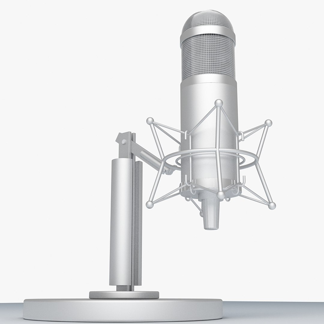 Free Retro Recording Microphone 3d Model