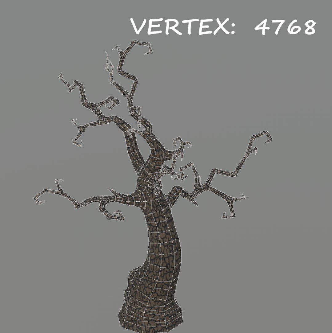 3D Model Cartoon Spooky Tree Pack - TurboSquid 1455405